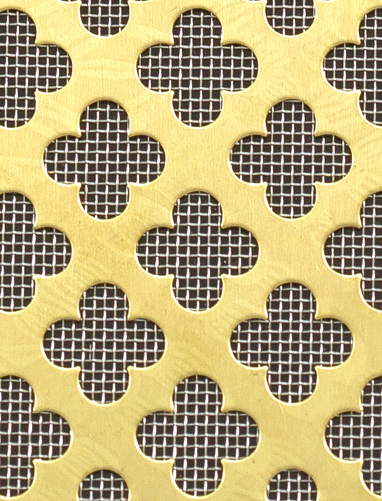 Decorative Panel, Large Club Brass 1X1M With Stainless Backing Mesh