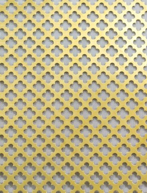 Brass Grill, Large Club Brass 2 X 1M With Black Backing Mesh Cut To Size